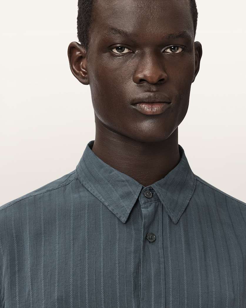 Carlyle Long Sleeve Oversized Shirt CANIS GREY | ALLSAINTS DE
